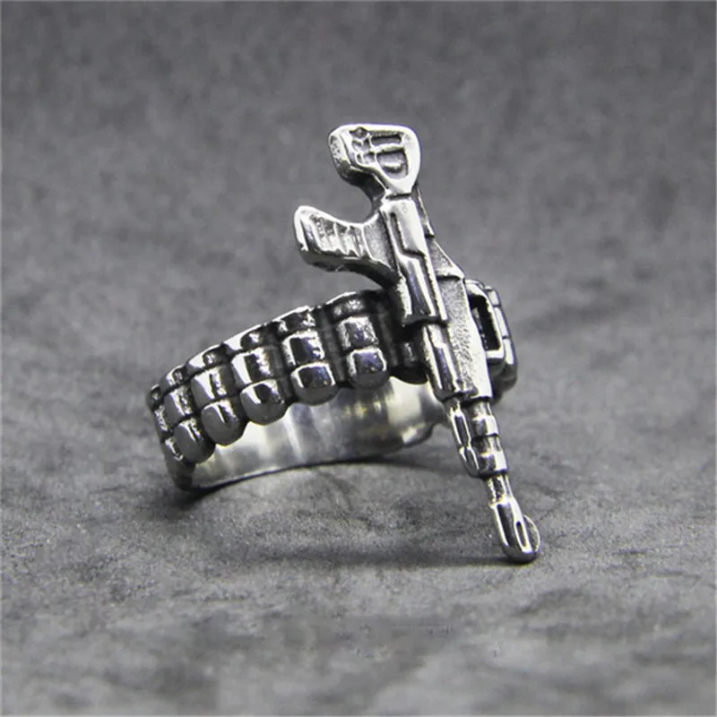 1pc-Newest-Design-Bullets-Gun-Ring-316L-Stainless-Steel-Jewelry-Hiphot ...