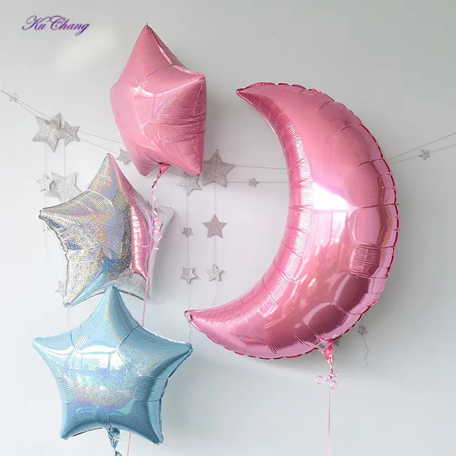36inch Big Moon Balloons Aluminum Foil Air Balloon Christmas Wedding ...