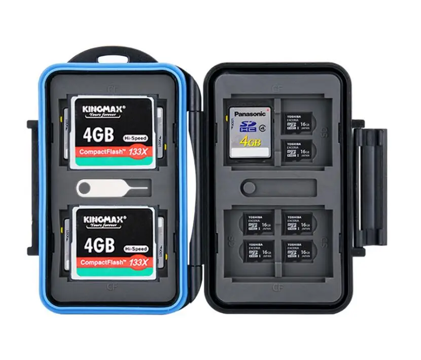 Memory Card Storage SD CF TF Cards Case Water Resistant Box Repair Part ...