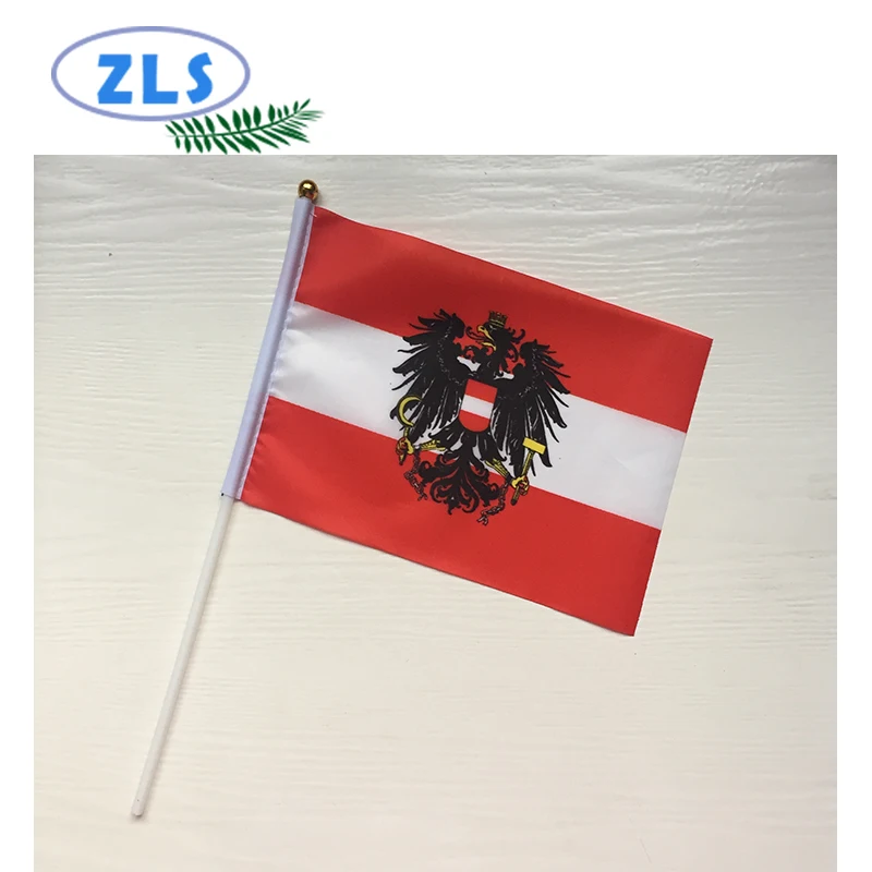 2018 10pcs the Small Austria flag 14*21CM Austria Flag the hand ...