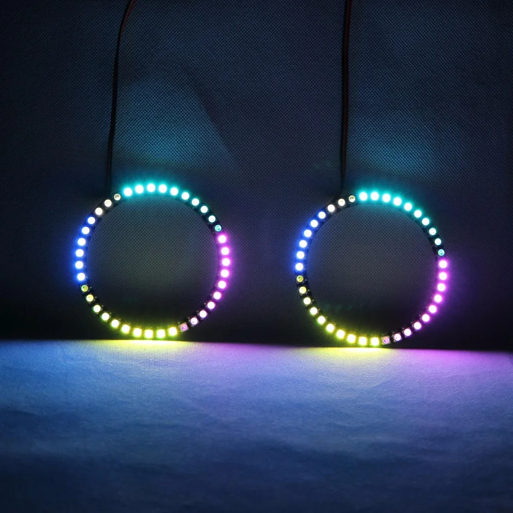 Rgbw Angel Eyes Revolving Lights Drl Led Rolling Light Multi-color ...