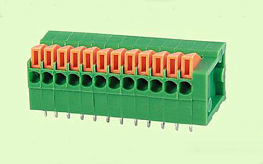 PCB Spring Terminal Block 2.54mm Pitch, Right Angle 141R 2.54 ...