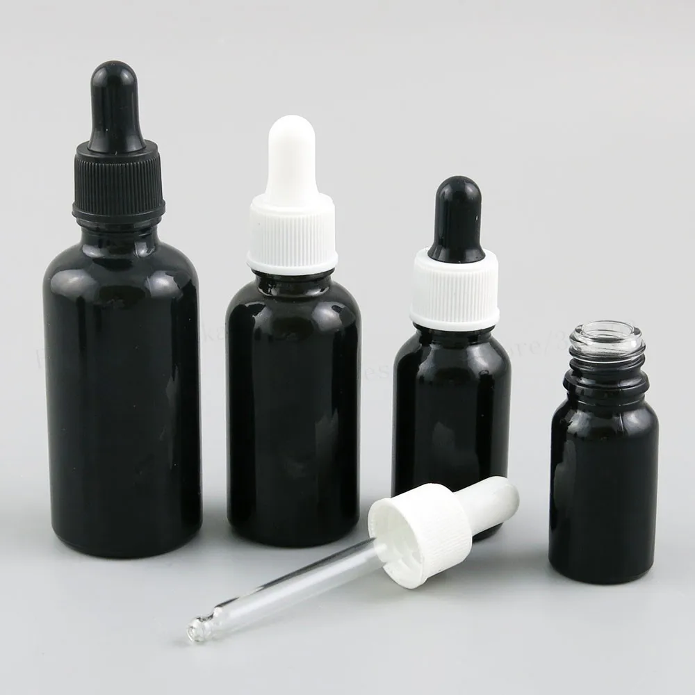 200-X-100ml-Shining-black-E-liquid-dropper-Vial-1oz-black-facny-glass ...
