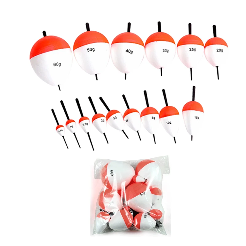 45pcs/18pcs/24pcs/30pcs EPS Fishing Floats Set 0.8g 60g Sea Fish Float ...