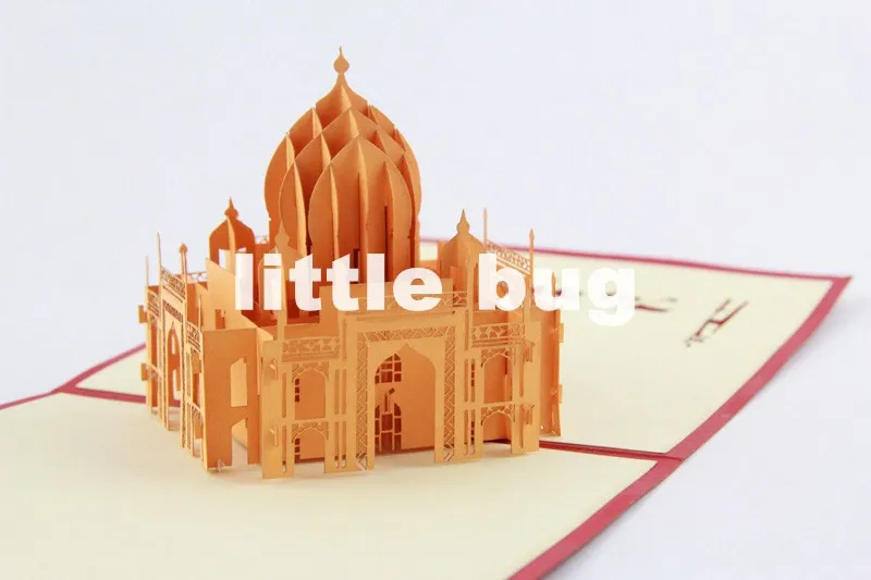 3D Taj Mahal Pop up cards Custom Gift cards Creative Kirigami& Origami ...