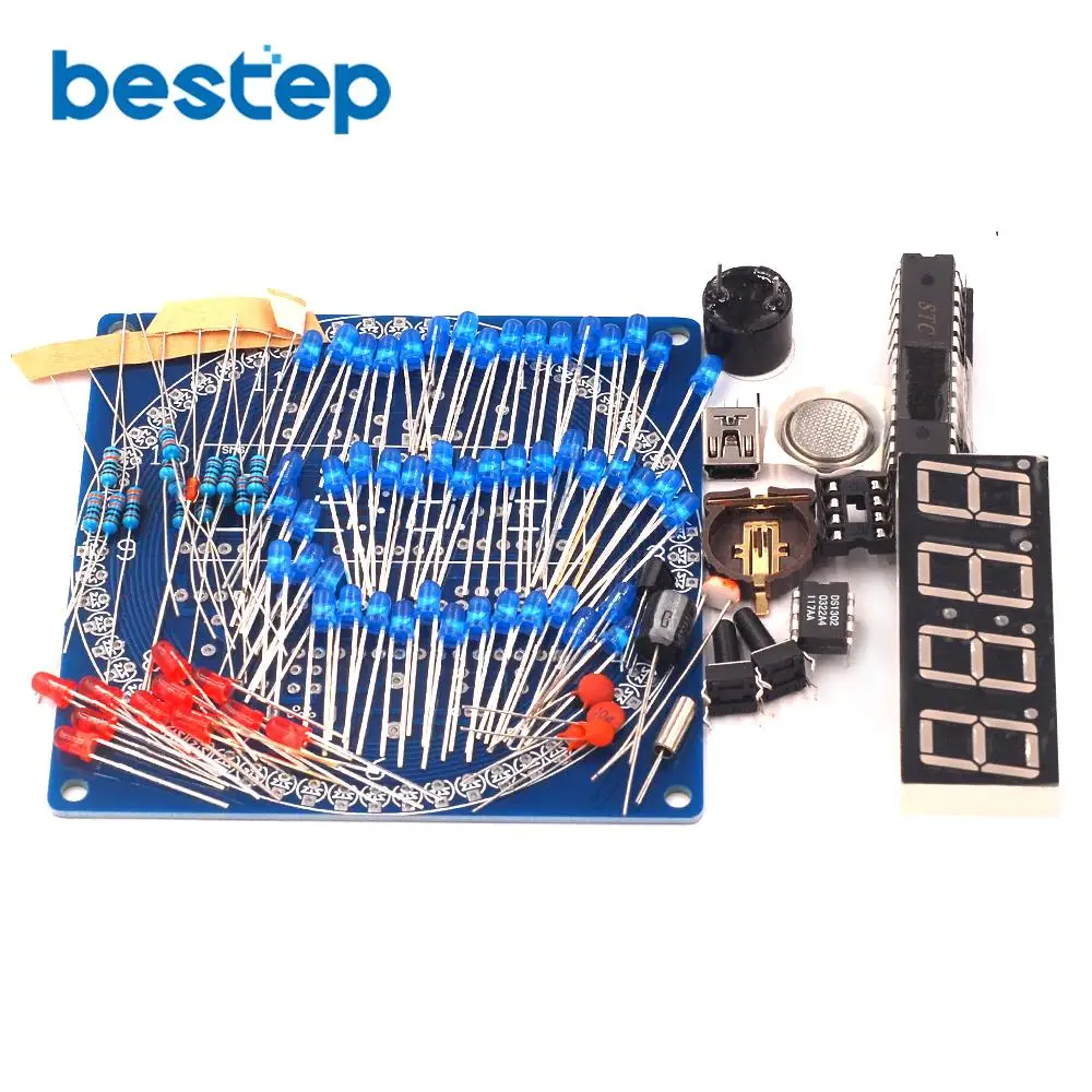 Rotating-DS1302-Digital-LED-Display-Module-Alarm-Electronic-Digital ...