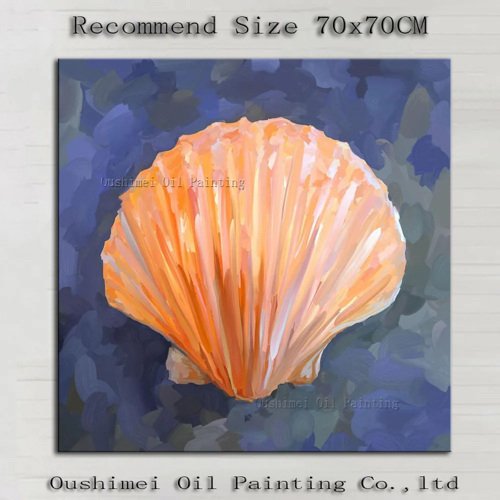 New 100% Hand Painted Modern Shell Picture on Canvas Still Painting ...