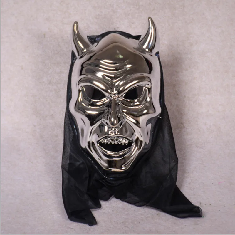 Halloween Mask Masquerade black devil horns tricky strange demon masks ...