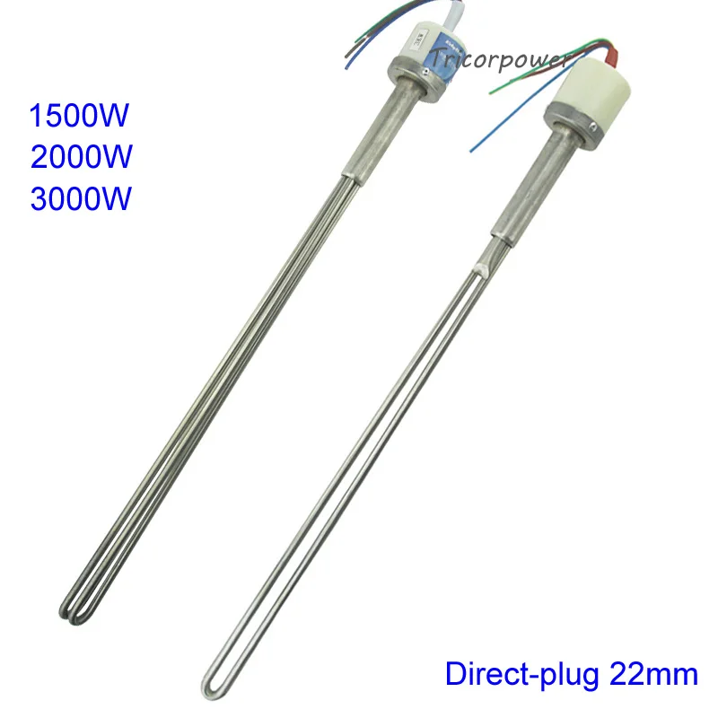 1500w/2000w/3000w 220v Electric Heating Pipe Rod Dn15 Direct-plug Type ...