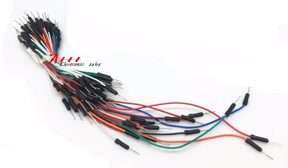 free shipping!65pcs Jump Wire Cable Male to Male Jumper Wire Breadboard ...