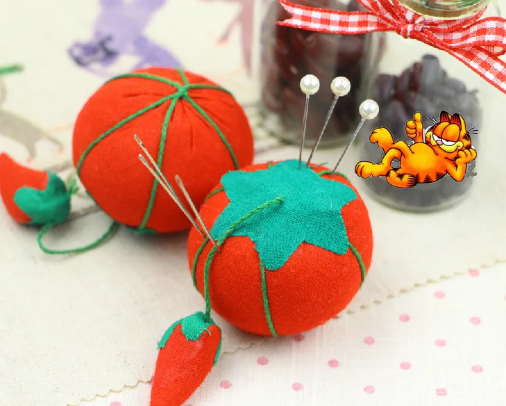2pcs Pin Cushion Needle Holder Sewing Kit Tomato Shape Needles Holder