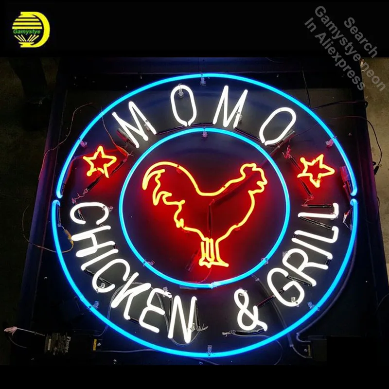 Neon-Sign-for-Momo-Chicken-in-Bethesda-Neon-Bulbs-sign-Grill-Shop ...
