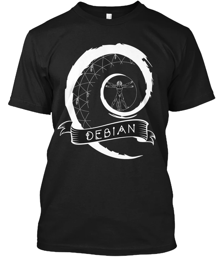 Debian Linux Print popular Tagless Tee T ShirtHigh Quality Custom ...