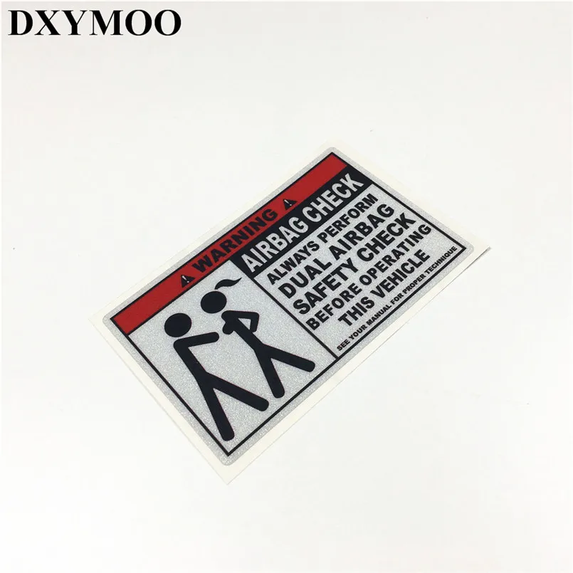 Airbag Funny Warning Car Stickers Dual Safety Car Window Whole Body ...