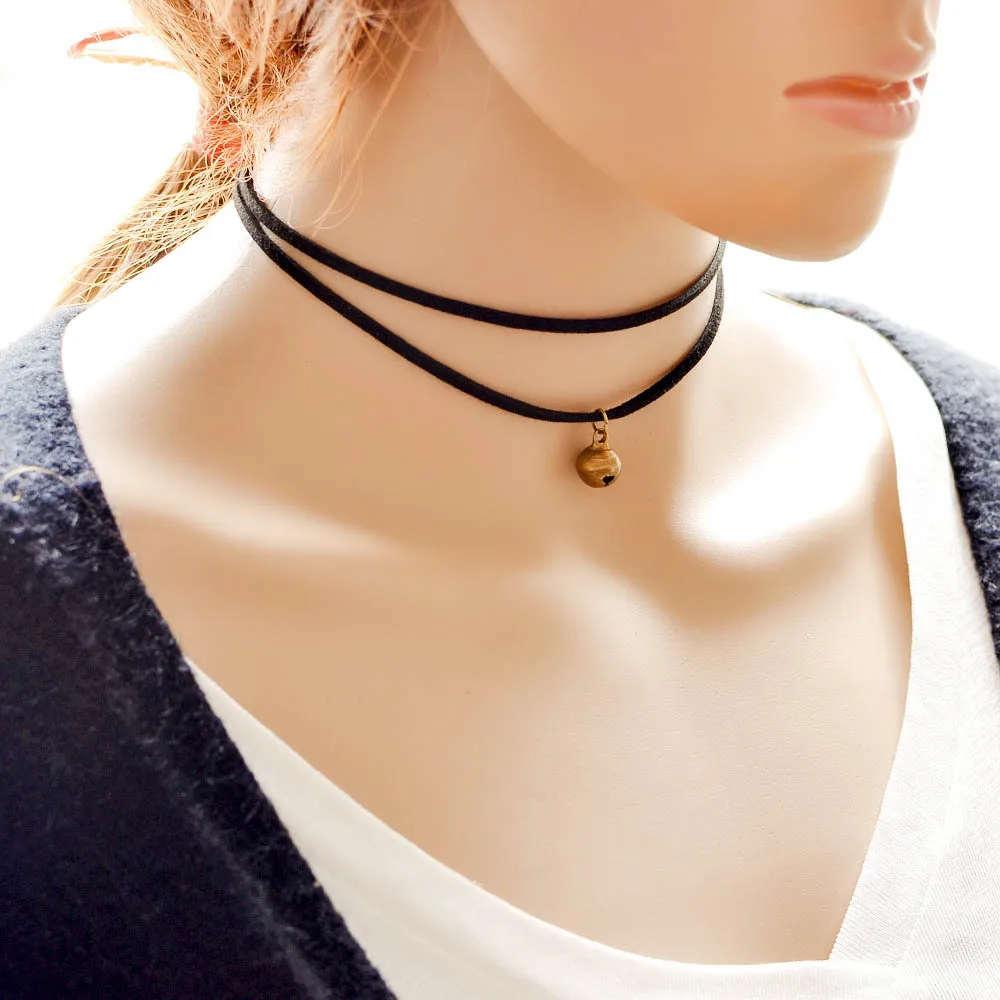 2 unids/lote punky caliente 2 capas gothic negro lace choker gargantilla negro hecho a mano ...