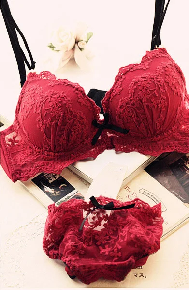 Ropa interior sin costuras para otoño y verano, lencería blanca bordada ...