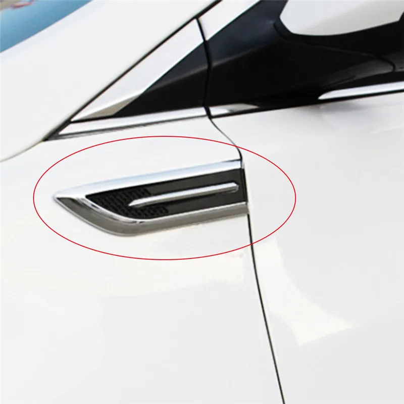 2Pcs 3D Vent Air Flow Engine Cover Side Stickers Fender Sticker Decal ...