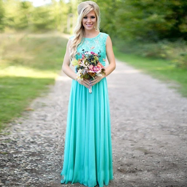 Turquoise Lace Bridesmaid Dresses