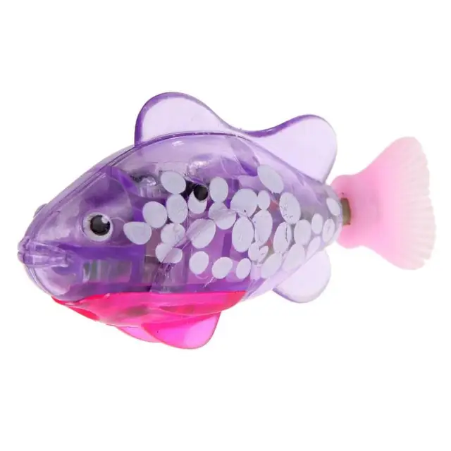 8 Colors 1PC Robot Sensor Diving Fish Toys Luminous Electric Swimming ...