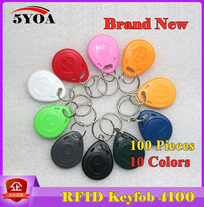 100 Pcs EM4100 125 khz ID RFID Tag Keyfob Tags llaveros llavero Adesivo ...