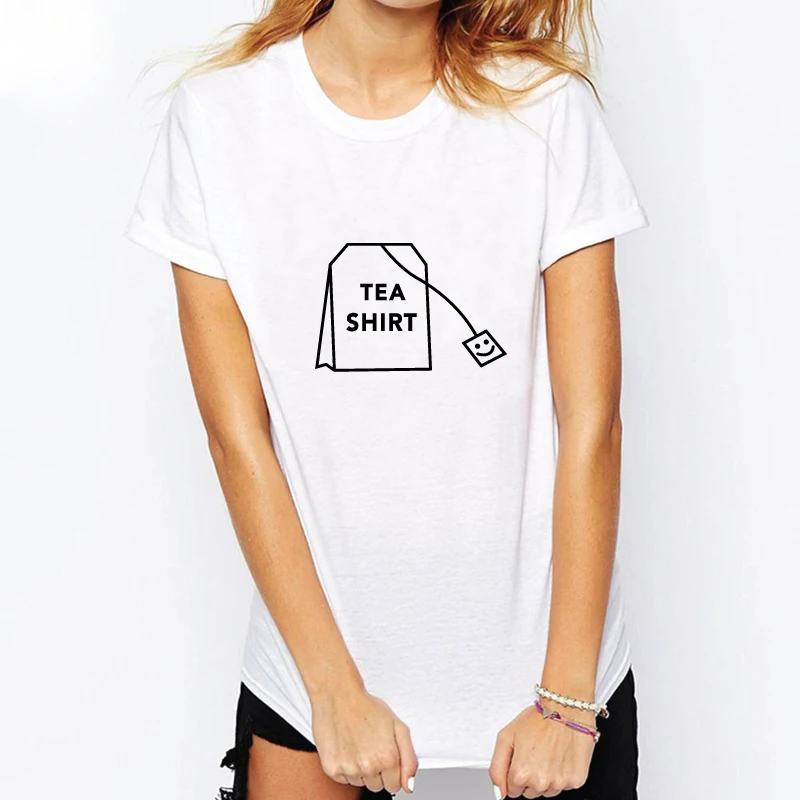 Tea-Bag-Cartoon-Pattern-T-shirt-TEA-SHIRT-Letter-Printed-Shirt-Women ...