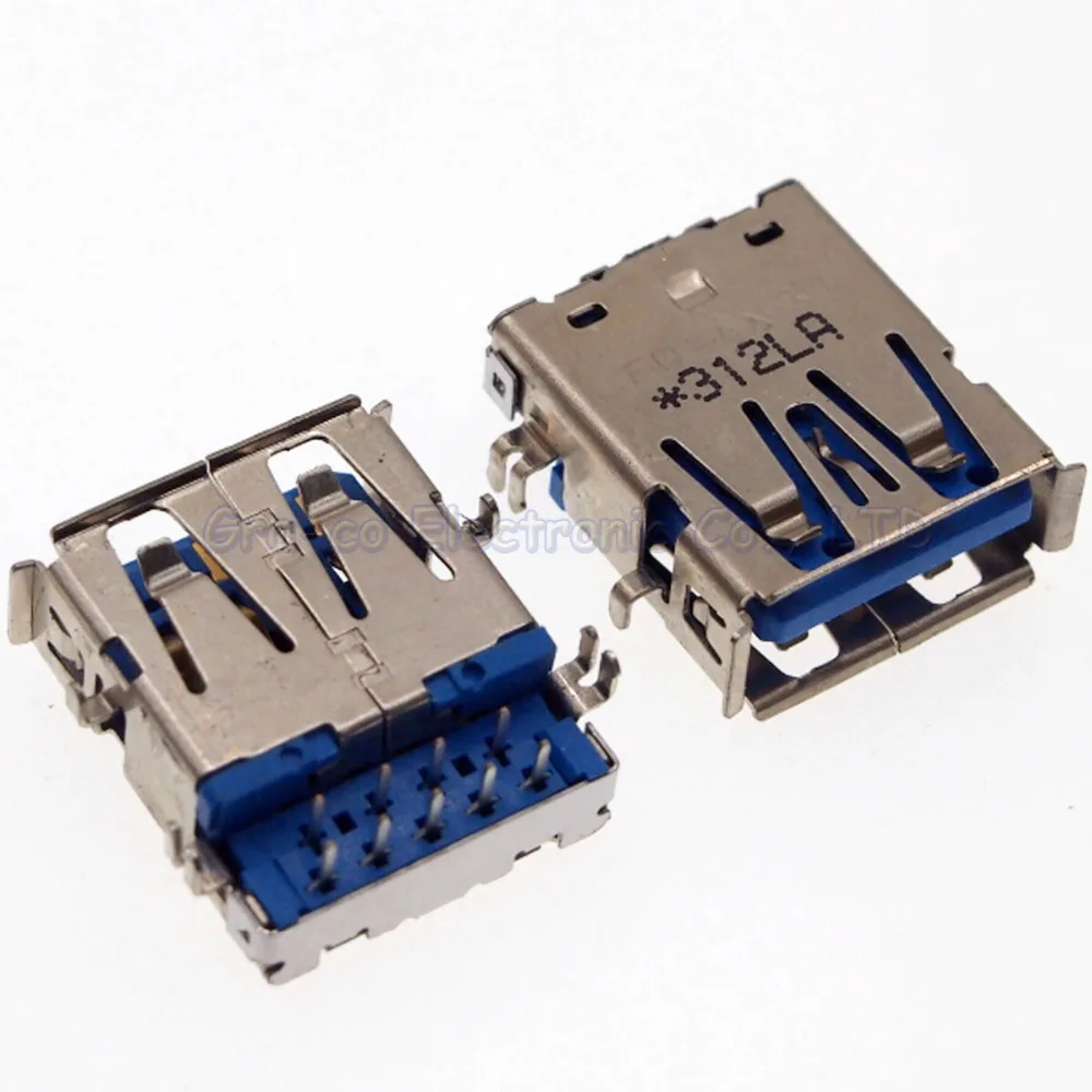 10Pcs Usb Type A Standard Port Female Solder Jacks