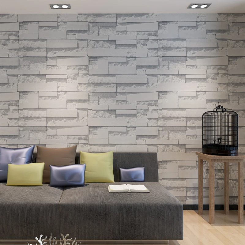 Hanmero 3d Modern Design Brick Wallpaper Vinyl Wall Covering Wall Paper ...