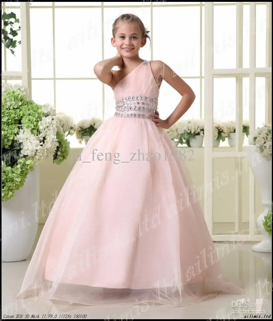 Girls Pageant Bridesmaid Dance Party Princess Ball Gowns Formal Dress ...