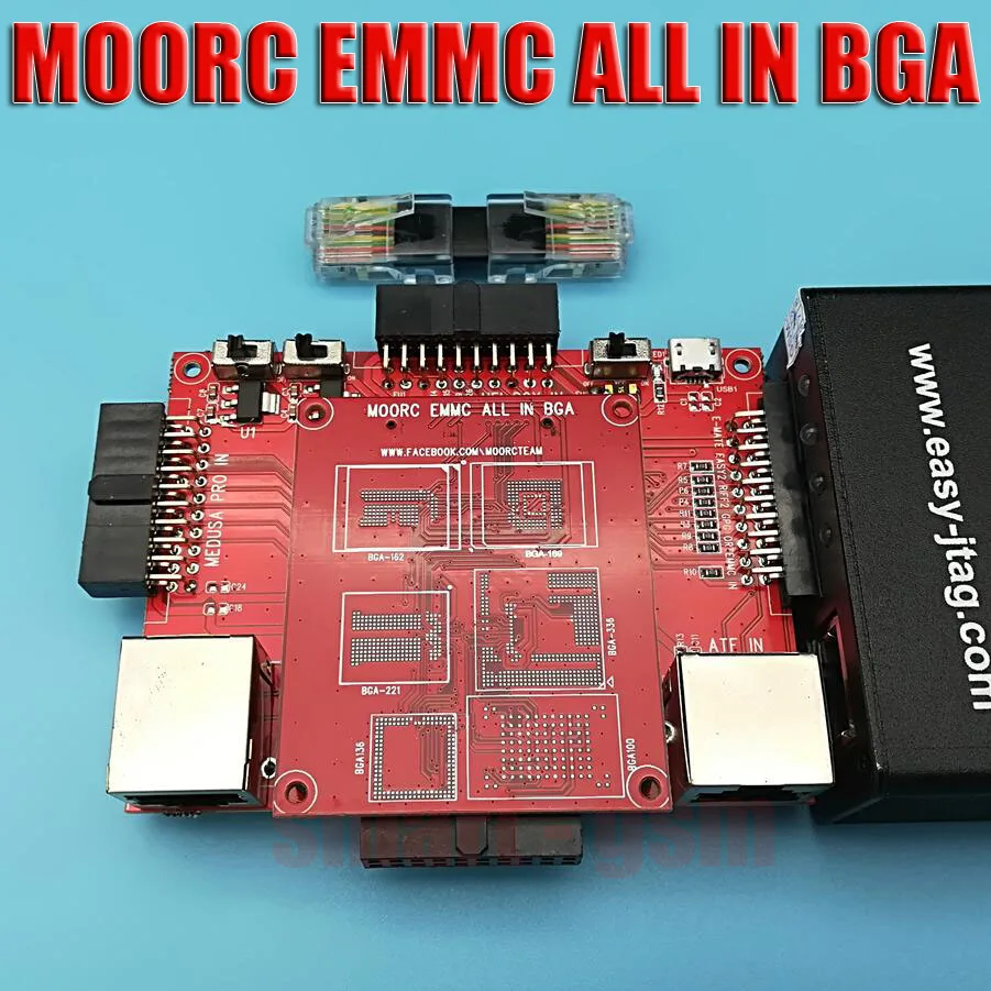 New Moorc Emmc All In Bga With Riff Easy Jtag Emmc Medusa Pro Ufi Ort ...
