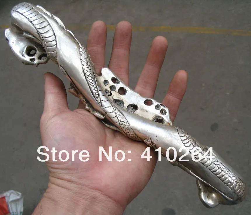 Chinese silver dragon RUYI good luck tool Statues - buy at the price of ...