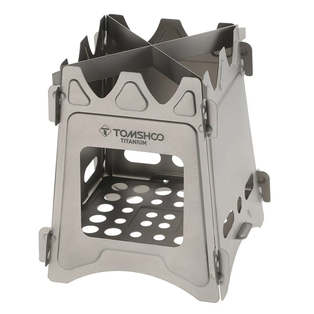 TOMSHOO Ultralight Titanium Burning Wood Stove Outdoor Camping Stove ...