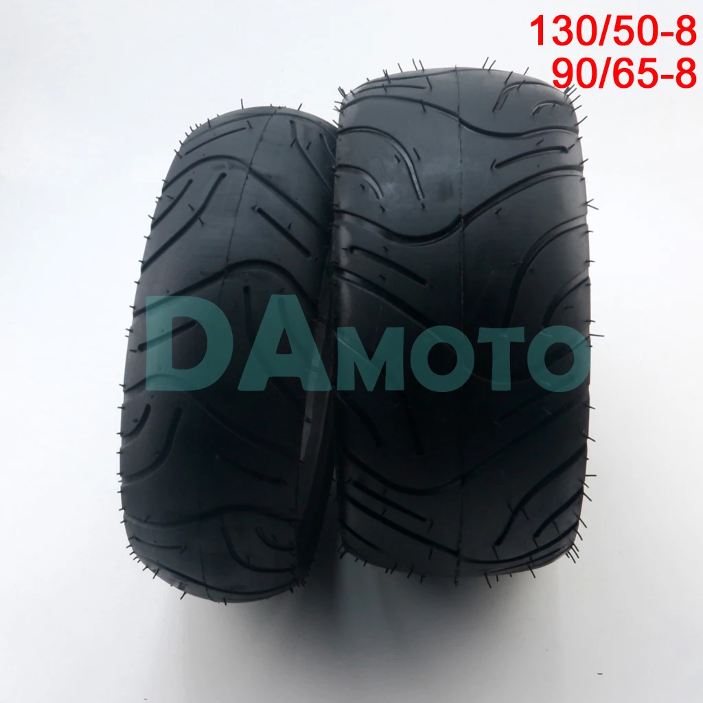 90/65-8 Front Tire And 130/50-8 Rear Tire Tubeless Tyres Electric ...