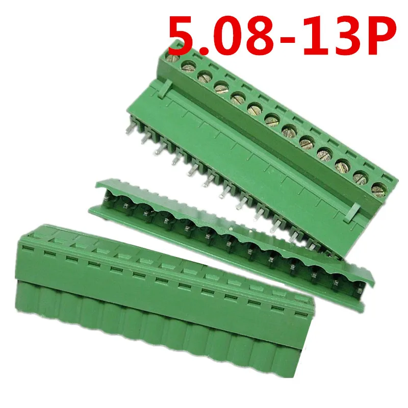 10sets 13 Pin 5.08mm Pitch 300V 10A Pluggable Straight Pin PCB ...