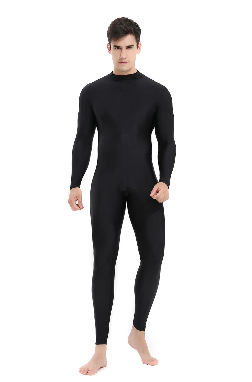 Adulto De Manga Larga Unitardo Hombres Spandex Lycra Unitardo Unisex ...