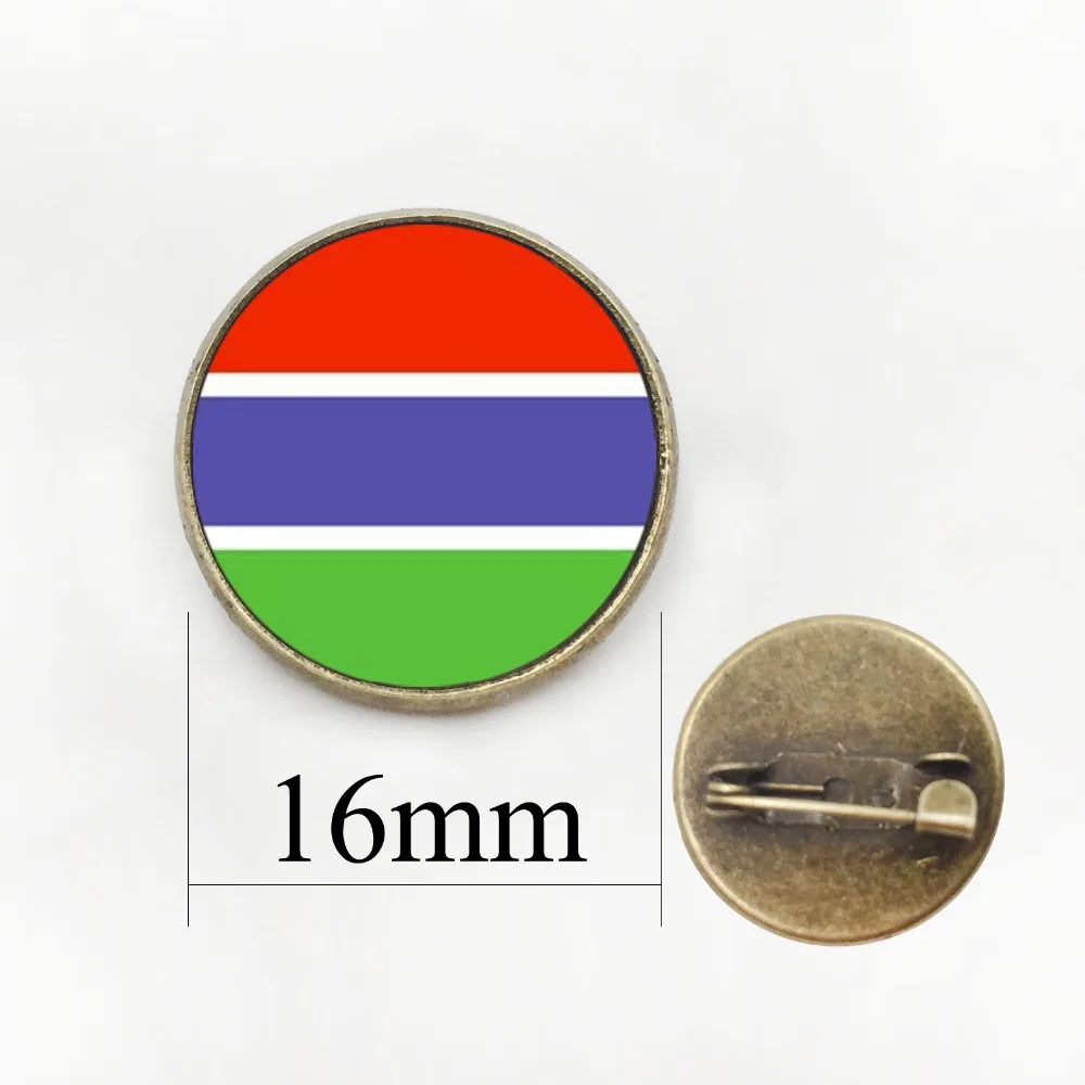 Africa Country Cape VerdeGambia Crystal Badge Brooch ...