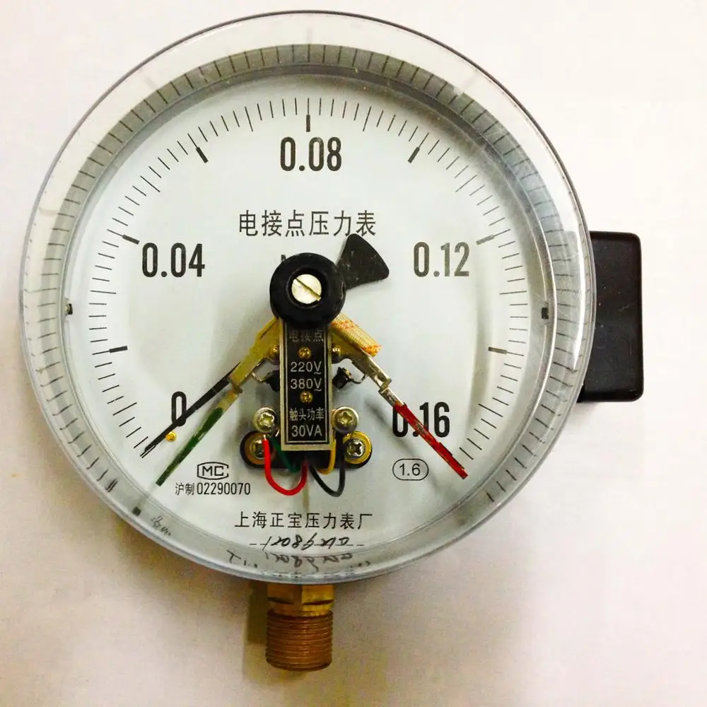 YXC 150 0 0.16Mpa magnetic assisted electric contact pressure gauge M14 ...