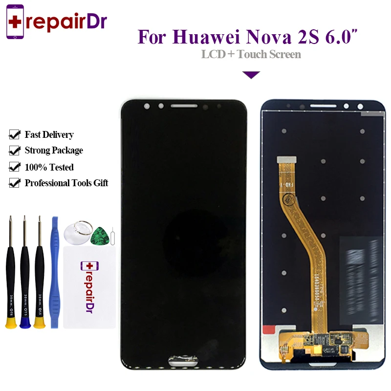 6.0" For Huawei Nova 2s LCD Display Touch Screen Digitizer Assembly Nova 2s HWI AL00 For Huawei ...