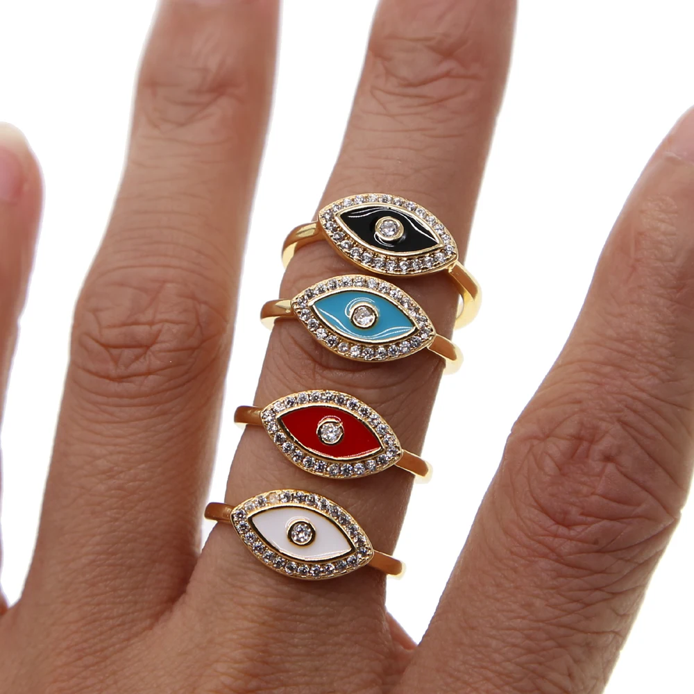 new eye ring styles turkish evil eye rings for women ladies teen size 7 ...