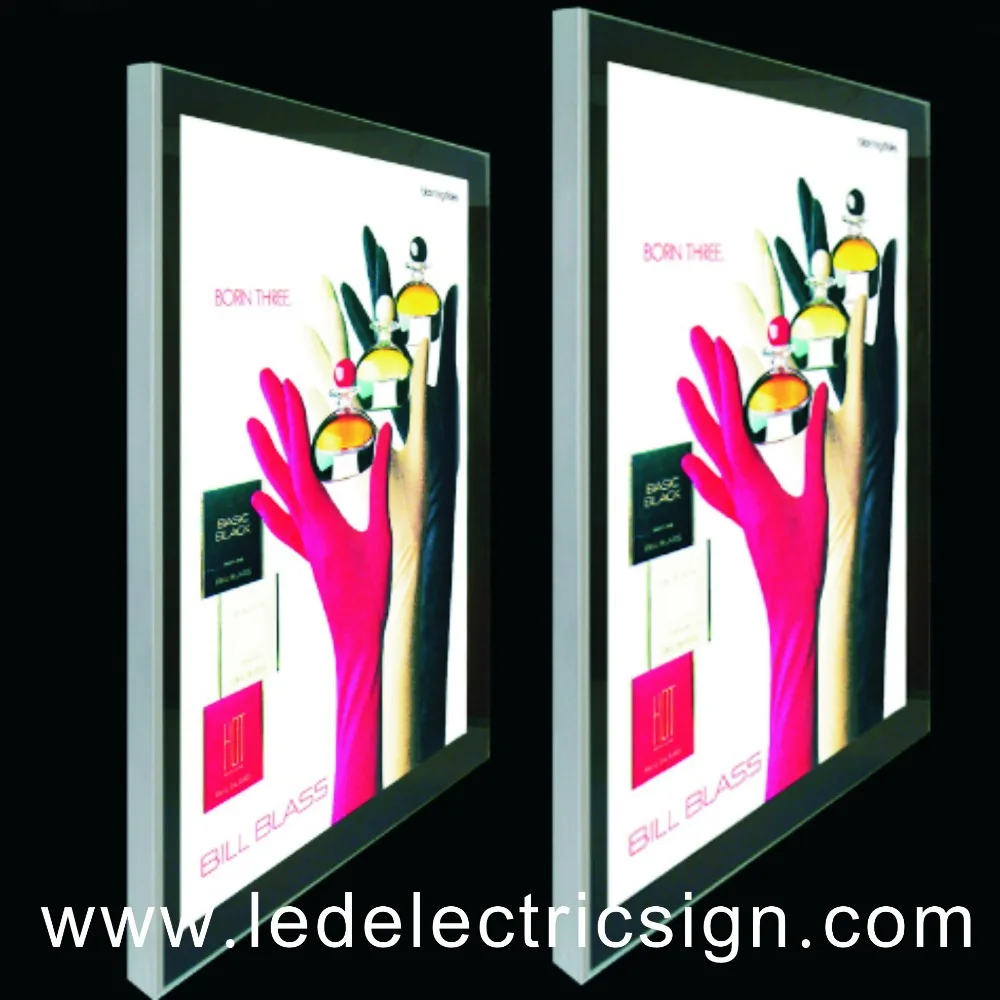 Aluminum Backlit Snap Frame LED Slim Light Box-in Advertising Lights ...