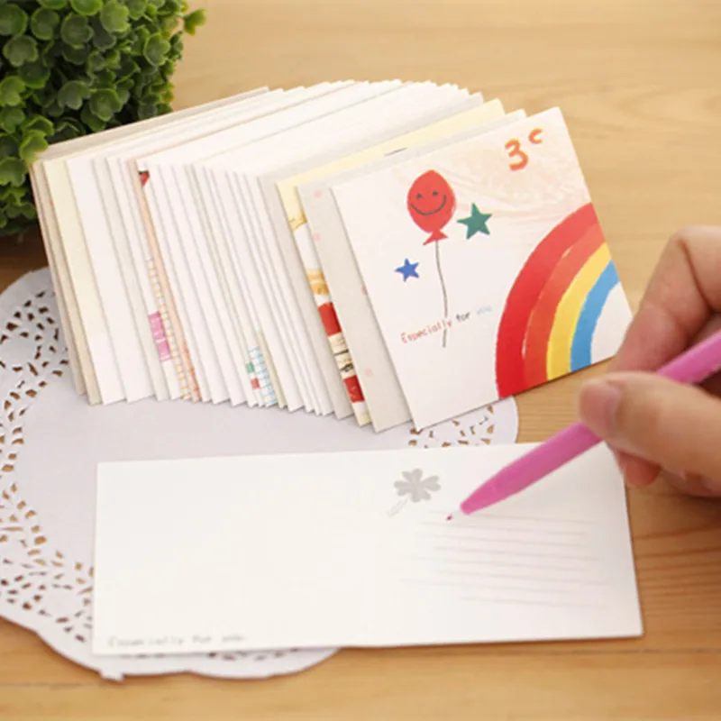 50pcs Cute Korean Birthday Card With Envelope Greeting Cards Message 50pcs Cute Korean Birthday Card With Envelope Greeting Cards Message
