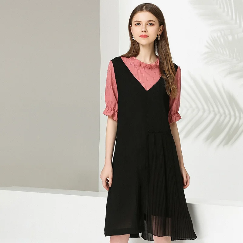 XL XXXXL 5XL Plus size Summer Dress 2018 Women Short sleeve Patchwork ...