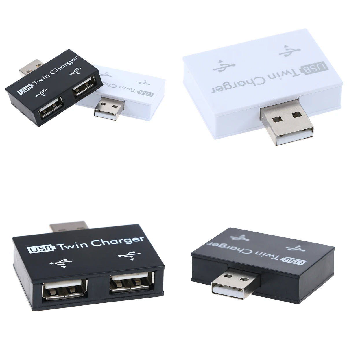 Mini1 to 2 Port Usb 2.0 Male Usb Dual Splitter Hub Cord Adapter ...