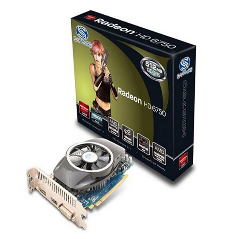 Hot HD6750 Radeon HD 6750 DirectX11 GDDR5 Computer Game Video Graphic ...