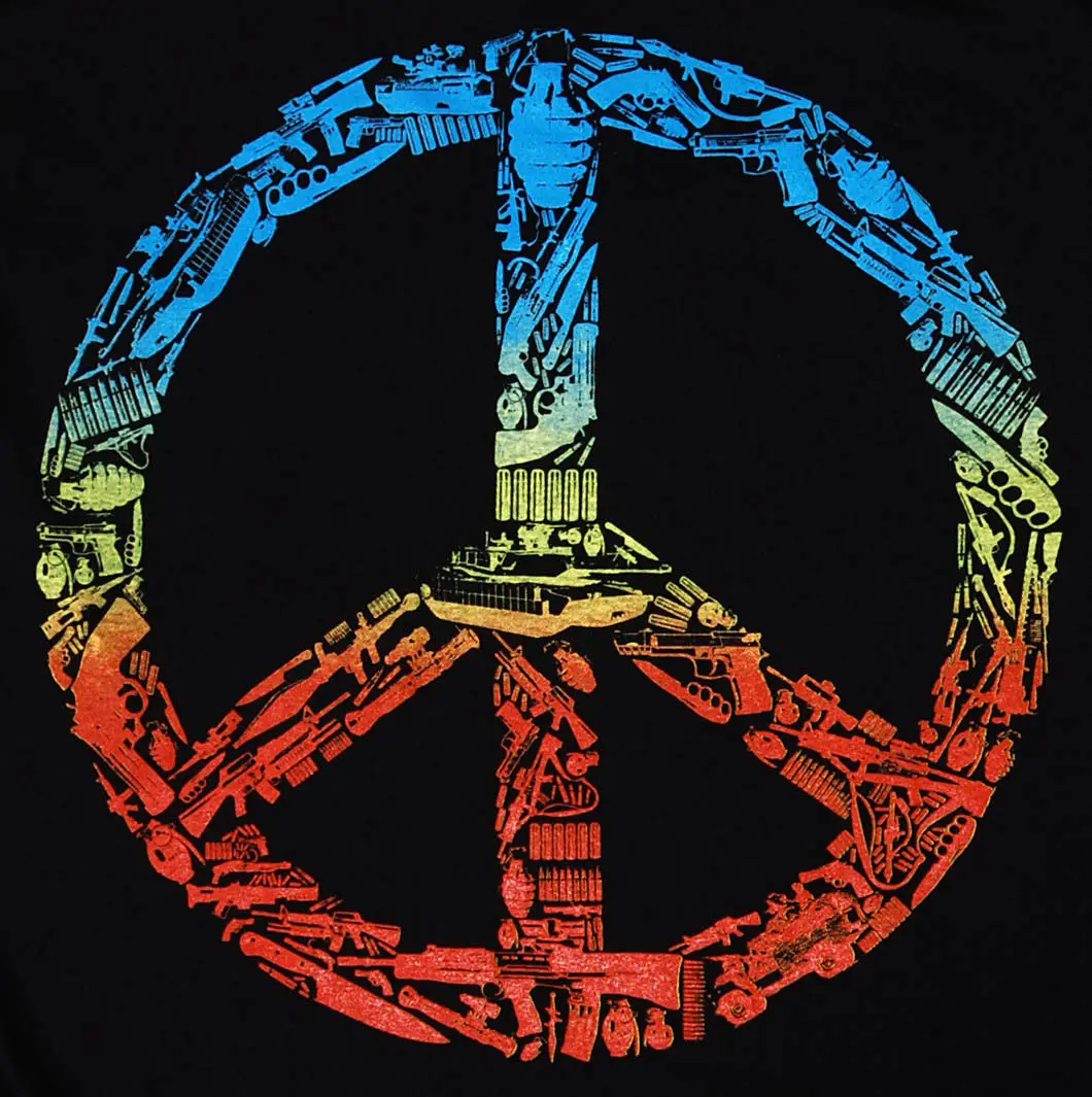 2019-Hot-Sale-New-Men-S-Graphic-Weapon-Peace-Sign-No-Guns-Anti-War ...