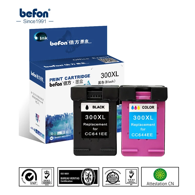 Befon Re-manufactured 300xl Cartridge Replacement For Hp 300 Hp300 Xl ...