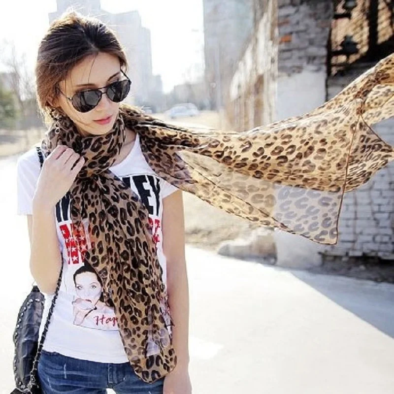 Hot Women Foulard Summer Scarf Shawl Sexy Leopard Scarves For Women ...
