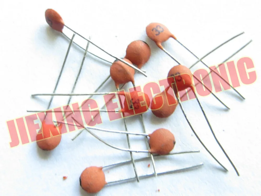 Free shipping 1000PCS/LOT 33PF 50V Ceramic Disc Capacitor NPO 10% Red ...