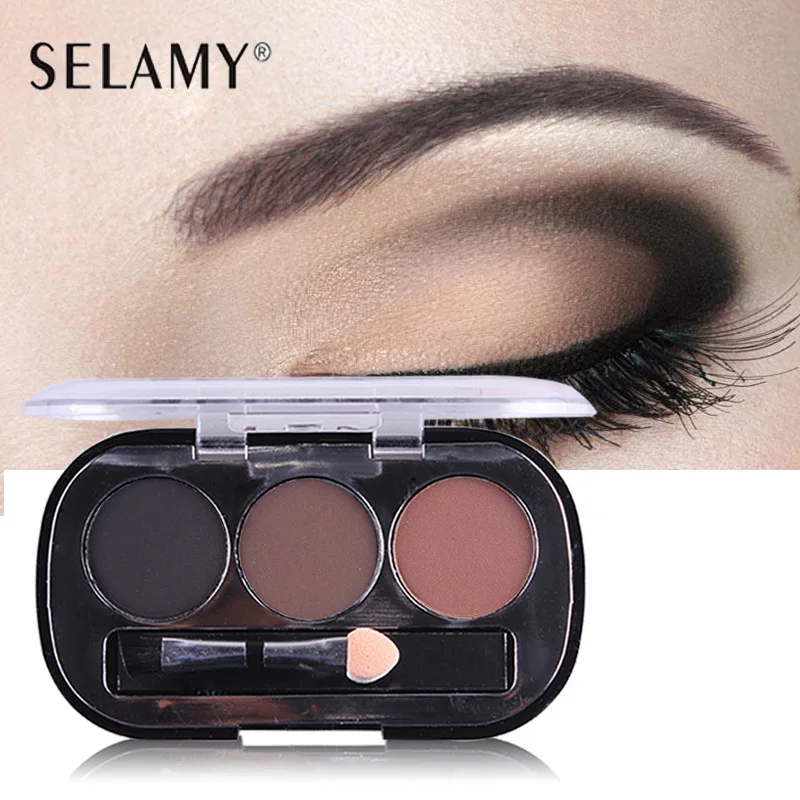 SELAMY Makeup Matte Eye Shadow 3 Color Nude Balm Minerals Powder ...