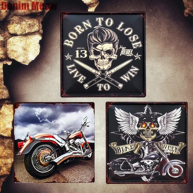 Ride To Life Plaque Vintage Metal Plates Italy Motorcycle Decorative ...