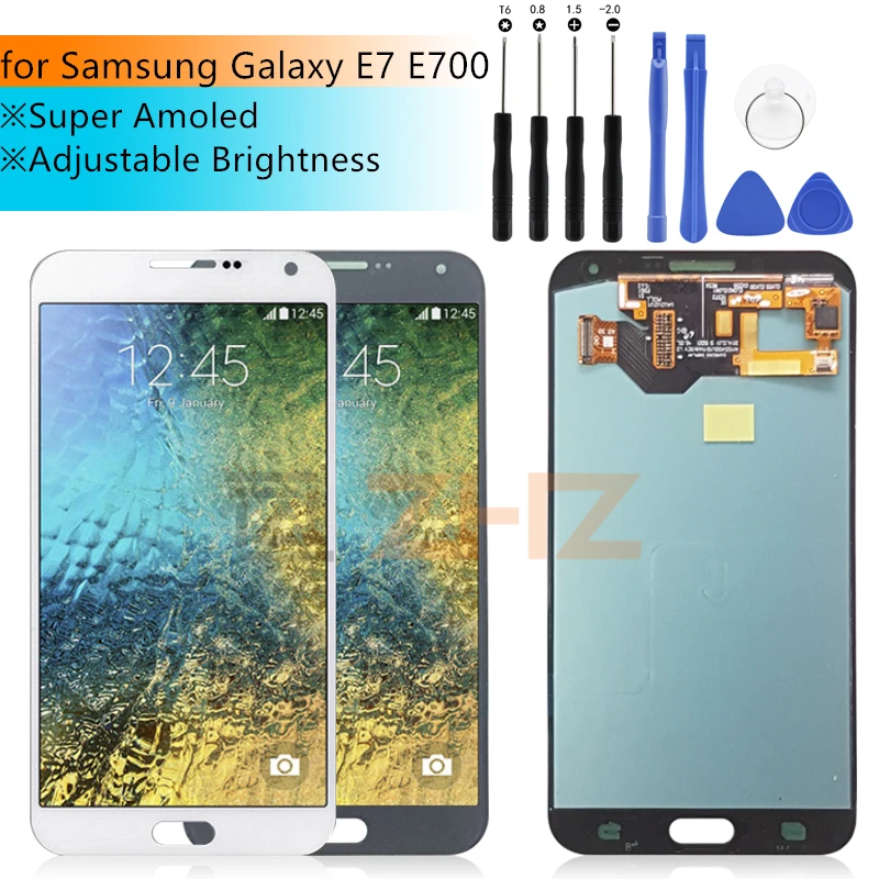 Super AMOLED LCD para Samsung Galaxy E7 LCD pantalla táctil digitalizador montaje E700 E700F ...